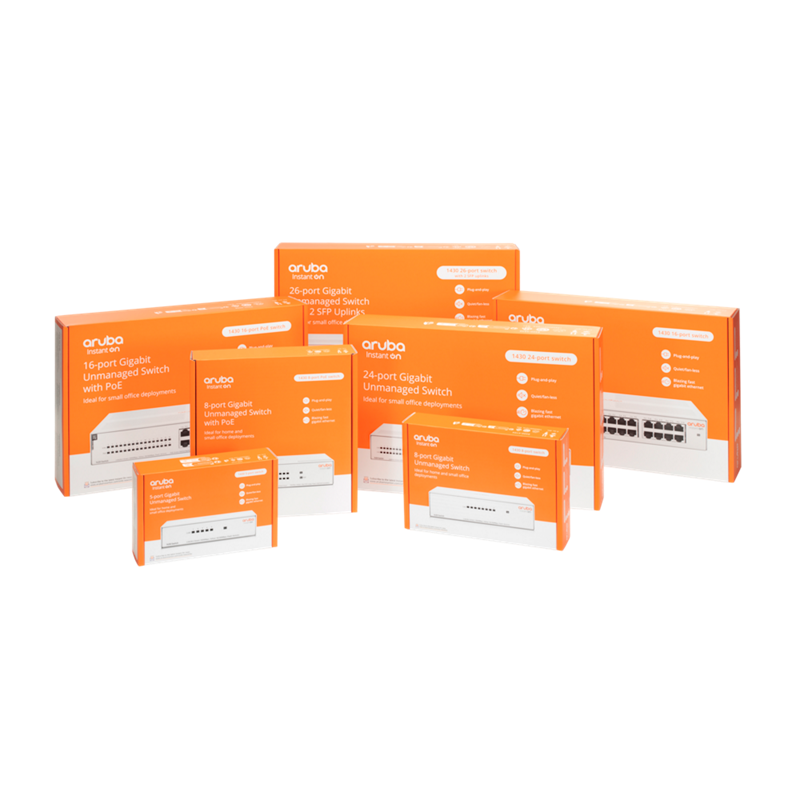 Switch non manageable 5 ports HP Aruba Instant On 1430 (R8R44A) Maroc