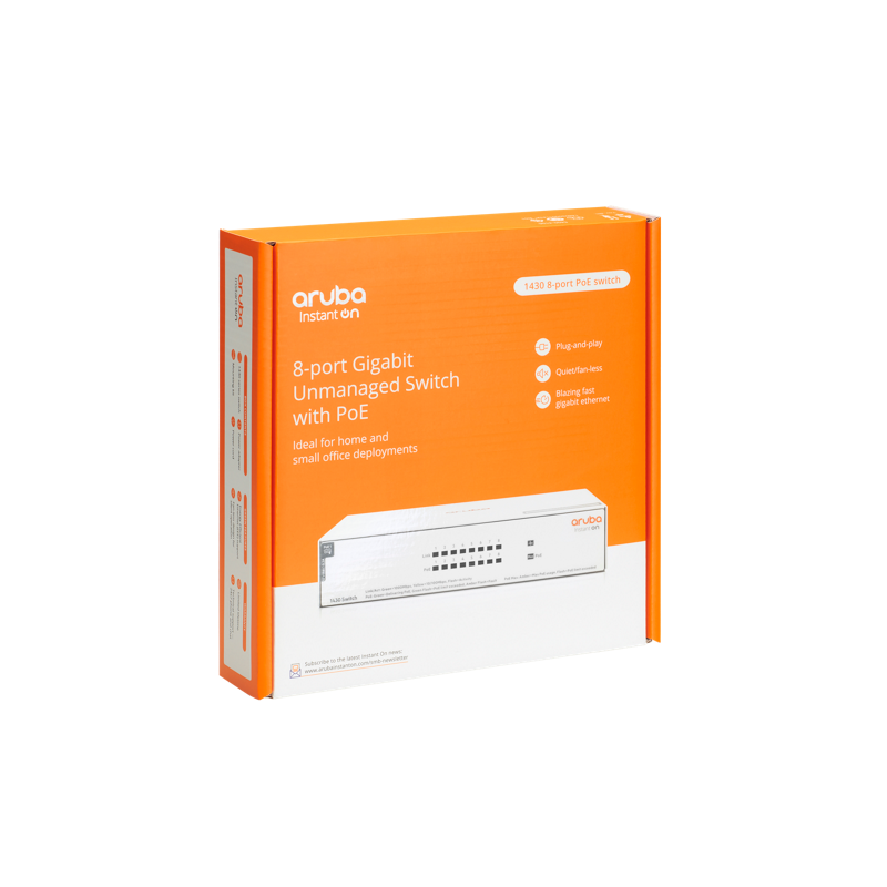 Switch non manageable 8 ports Aruba Instant On 1430 8G Class4 PoE 64W ...