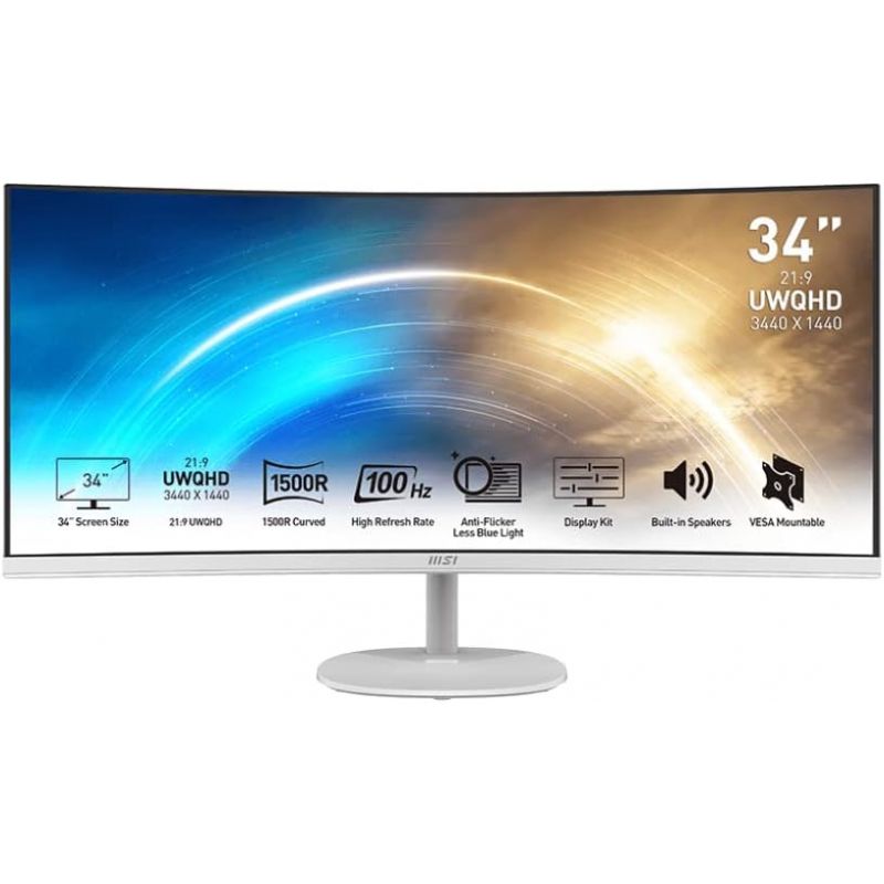 Ecran PC UltraWide MSI PRO MP341CQW - 34" LED (9S6-3PB2CT-007) Maroc